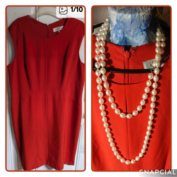 Kasper | Dresses | Kasper Brand Ladies Plus Size Dress With Necklace ...